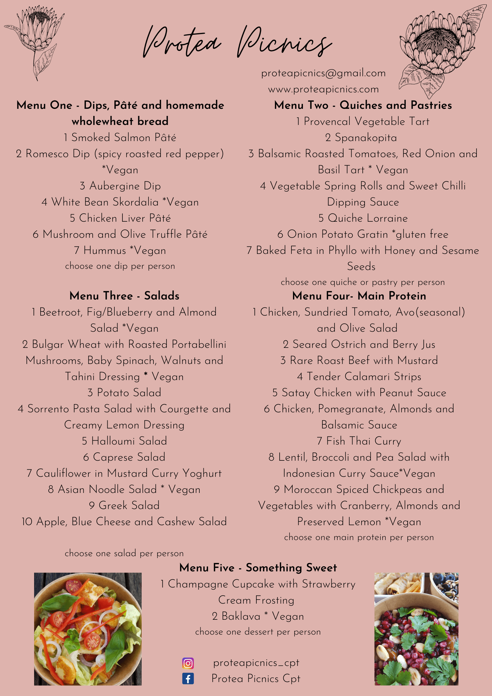 Menu - Protea Picnics